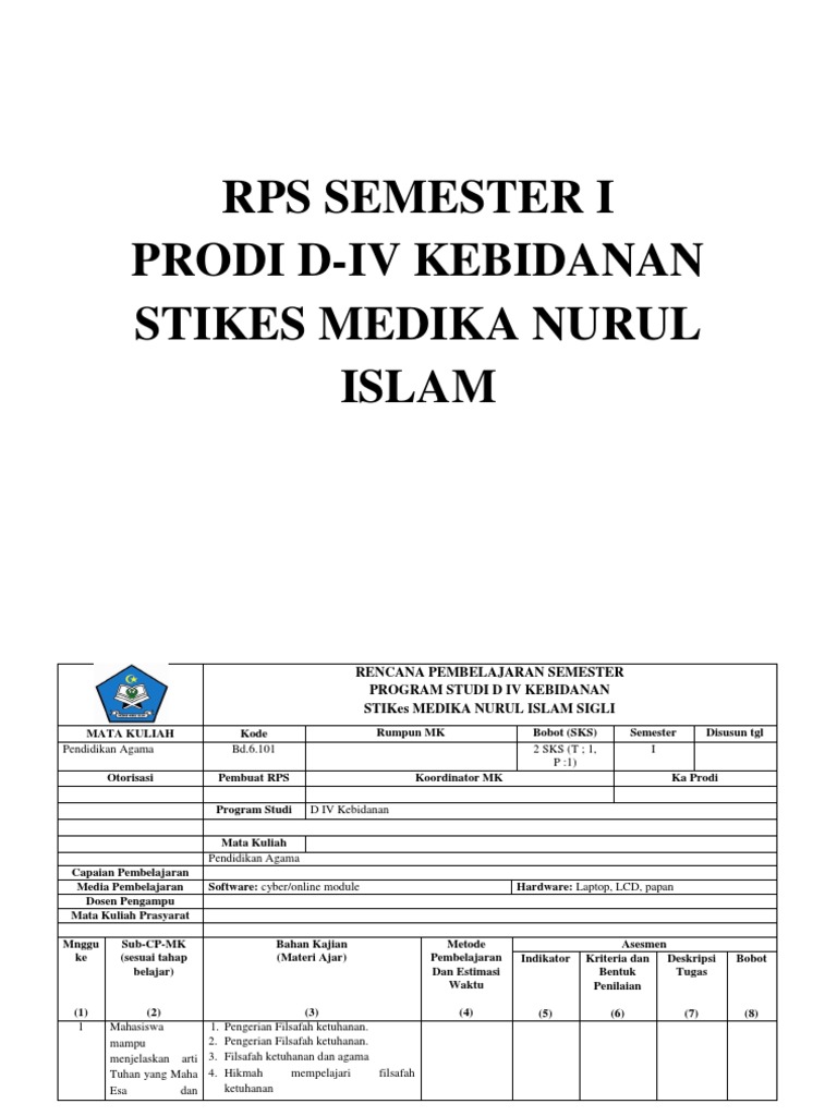 RPS Kebidanan | PDF | Sains & Matematika