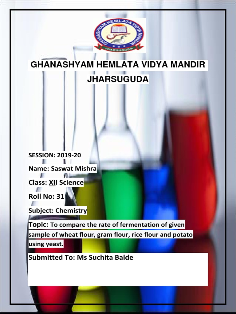 Chemistry Project | PDF | Fermentation | Yeast