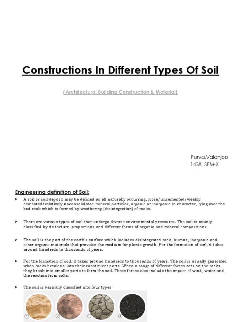 Construction Soil Types and Foundations | PDF | Deep Foundation | Soil