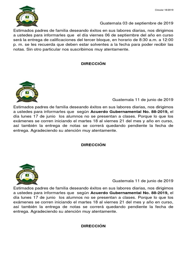 Formato de Circular | PDF