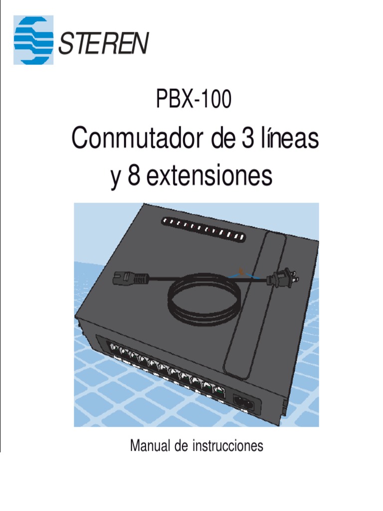 PBX 100 Instr - Operacion | PDF | Teléfono | Auriculares