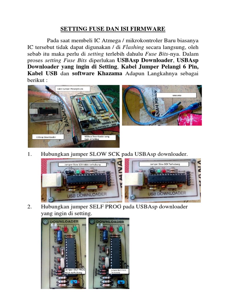 Setting Fuse Bits Atmega8, Isi Firmware Atmega8 Dan Atmega8535, 16, 32 | PDF