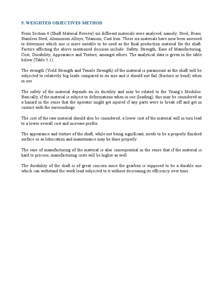 Weighted Objectives Method | PDF | Strength Of Materials | Steel