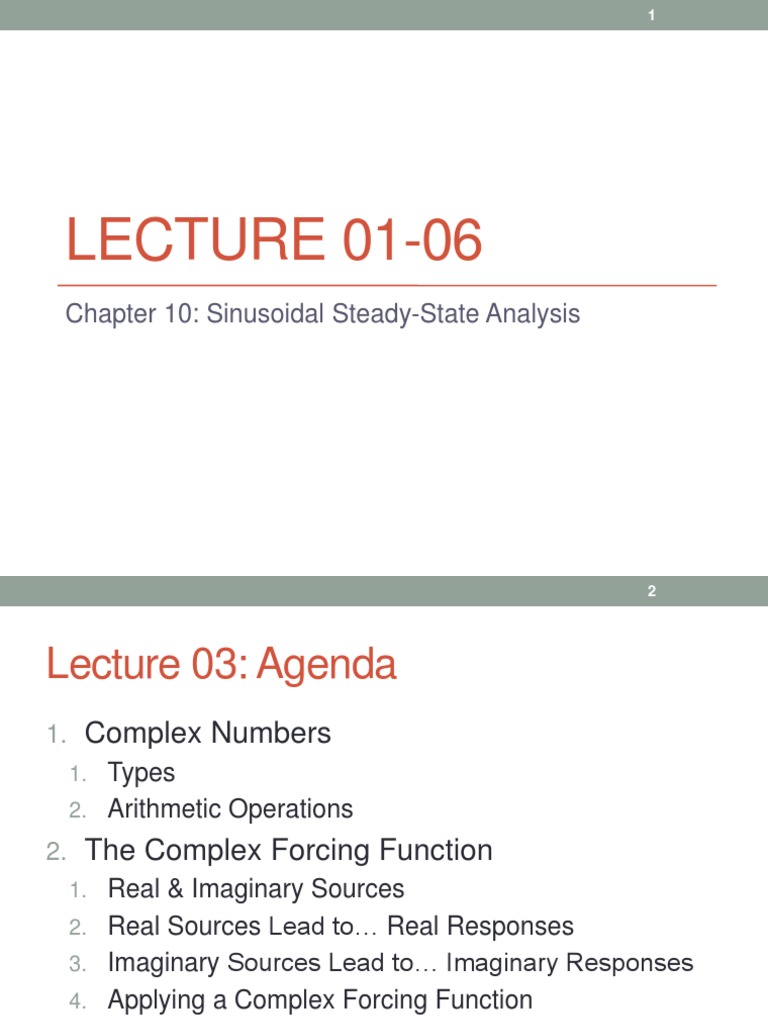 Complex Forcing Functions in Circuits | PDF | Complex Number ...