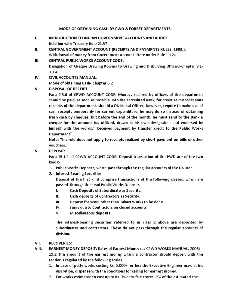 Mode of Obtaining Cash by PWD | PDF | Deposit Account | Payments