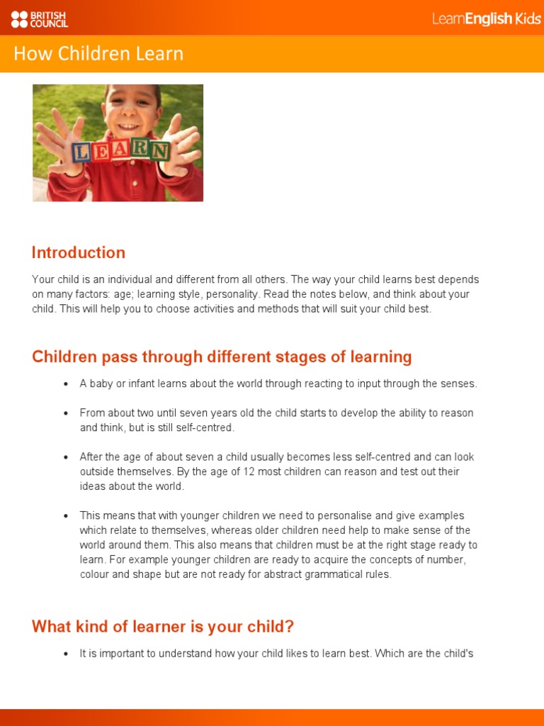 Parents Guide / English For Kids | PDF | Books | Language Acquisition