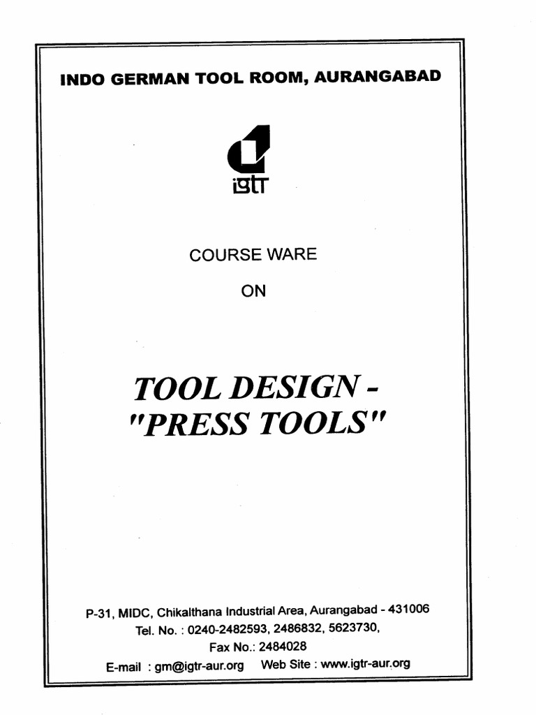 Press Tool-Igtr | PDF | Metals | Building Materials