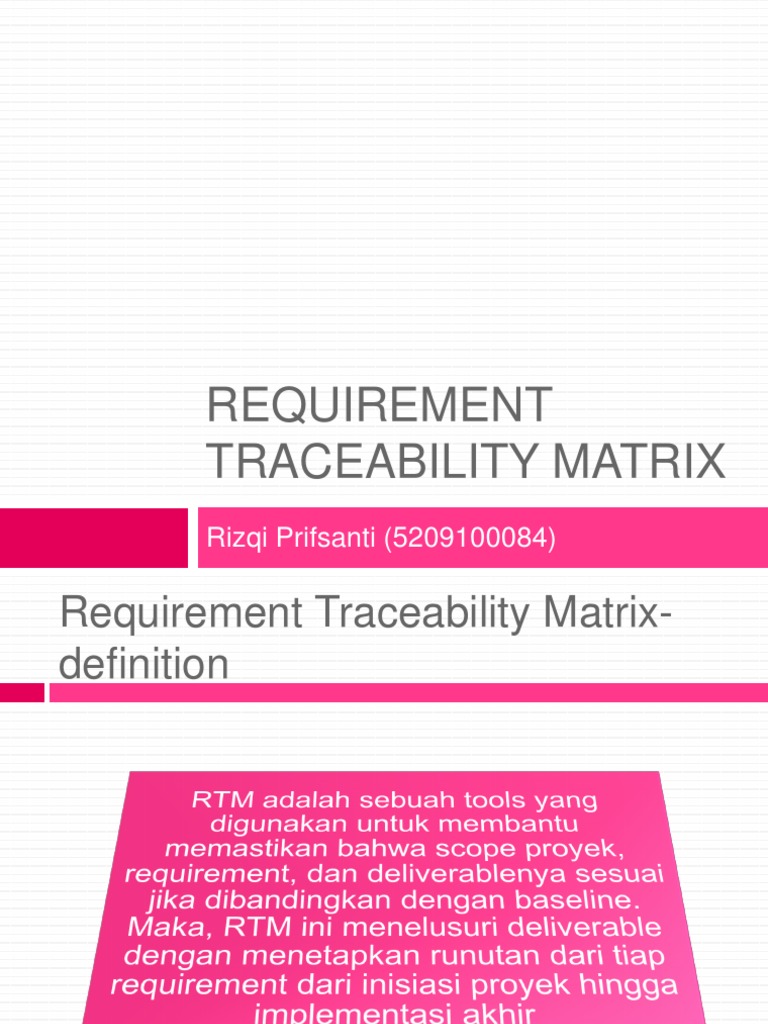 RTM: Panduan Lengkap dan Contoh | PDF