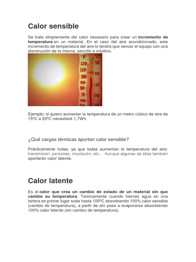 Calores Sensible y Latente | PDF | Humedad | Calor