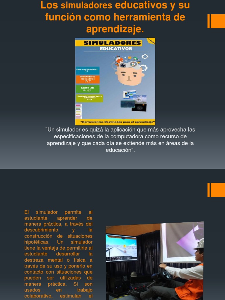 Los Simuladores Educativos y Su Función Como Herramienta | PDF ...
