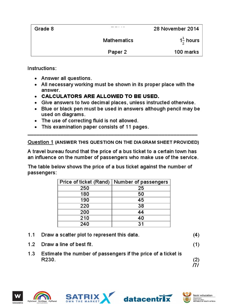 Grade 8 Maths P2 PDF | PDF | Elementary Geometry | Geometry