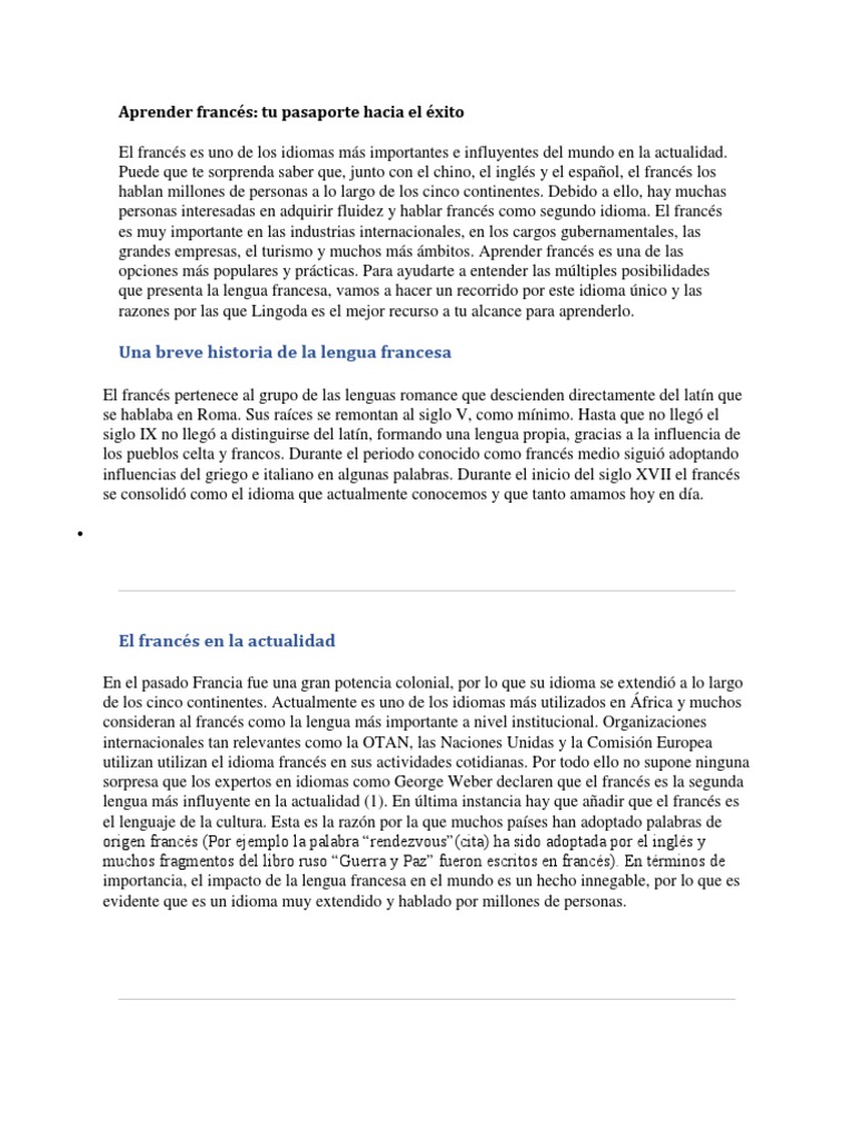 Aprender FRances | PDF | Idioma francés | Imperio colonial francés