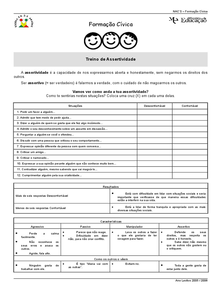 Treino de Assertividade | PDF | Psicologia