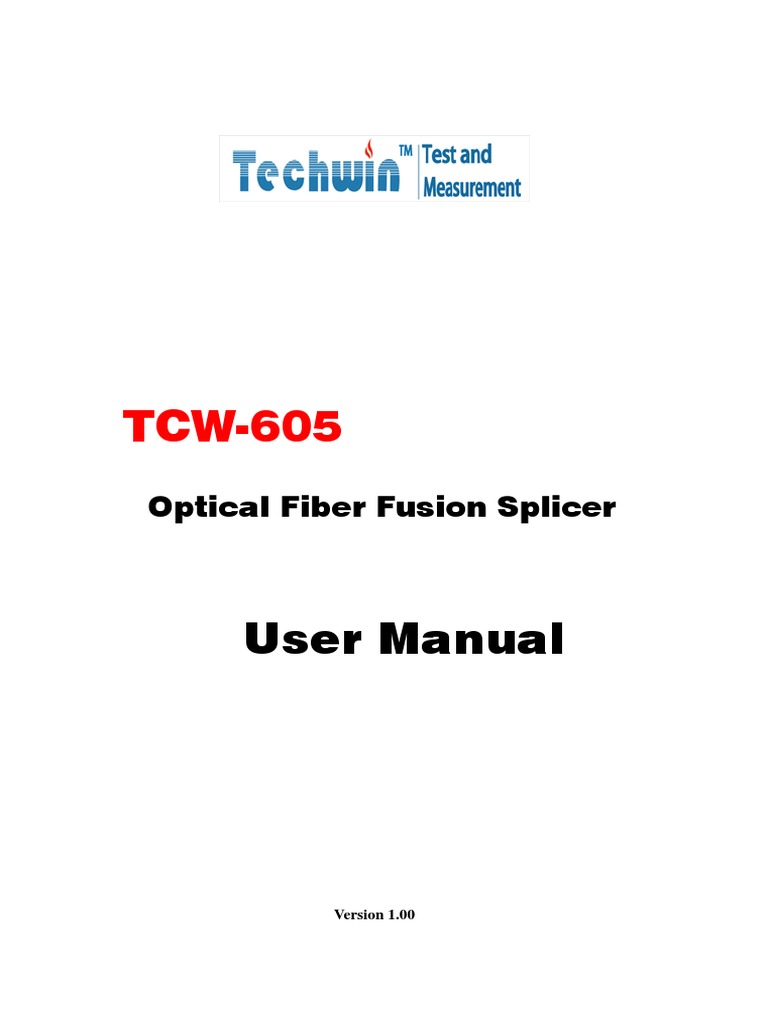 TCW-605 Instructions | PDF | Battery Charger | Optical Fiber