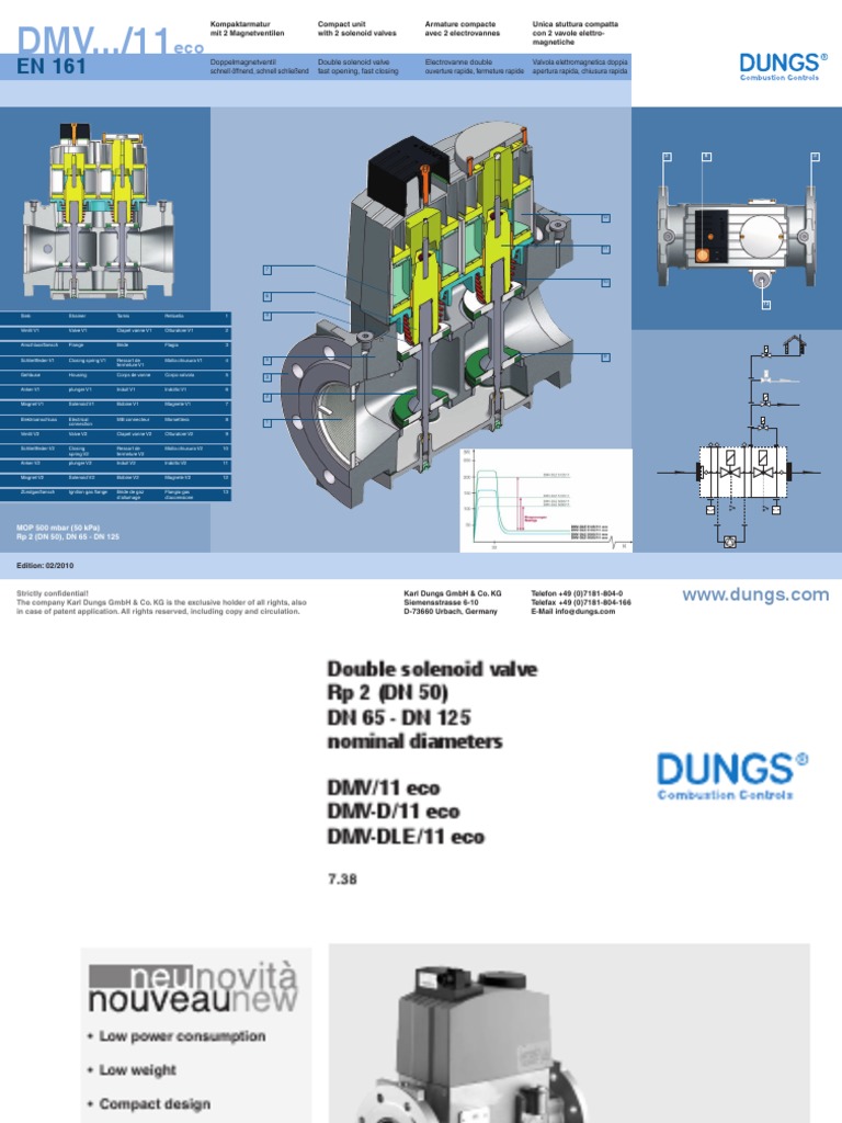 Datasheet Double Solenoid Valve DMV 11 Eco | PDF | Valve | Alternating ...