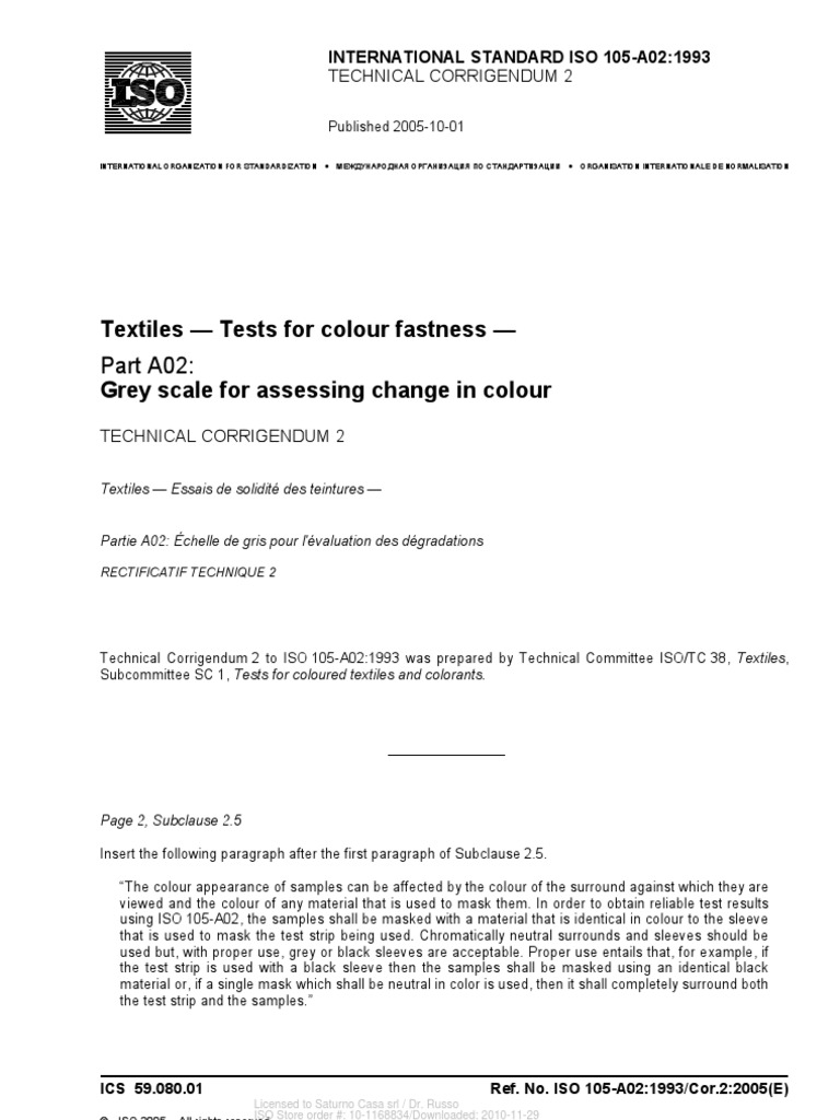 Iso 105-A02 | PDF