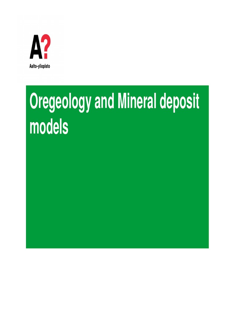 Lecture 3 Mineral Deposit Models | PDF | Rock (Geology) | Igneous Rock