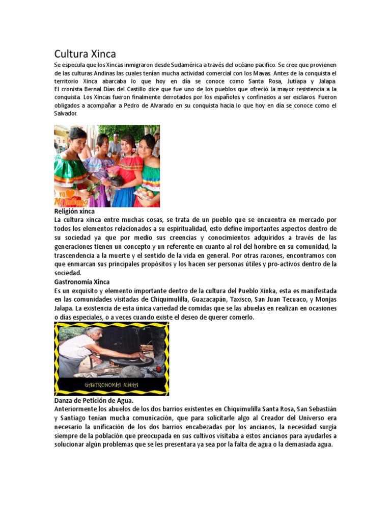 Cultura y Tradiciones de los Xincas y Garífunas | PDF | Civilización ...