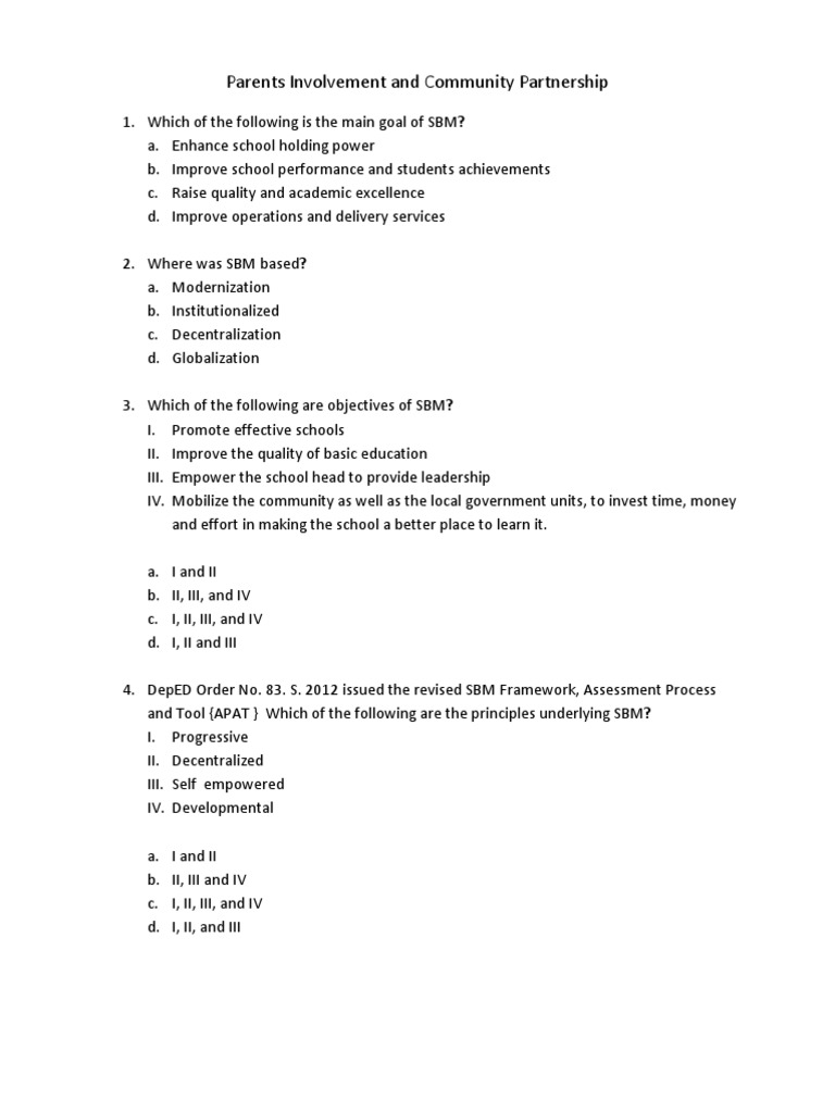 Reviewer For Qualifying Exam For Schoo Heads New | Download Free PDF ...