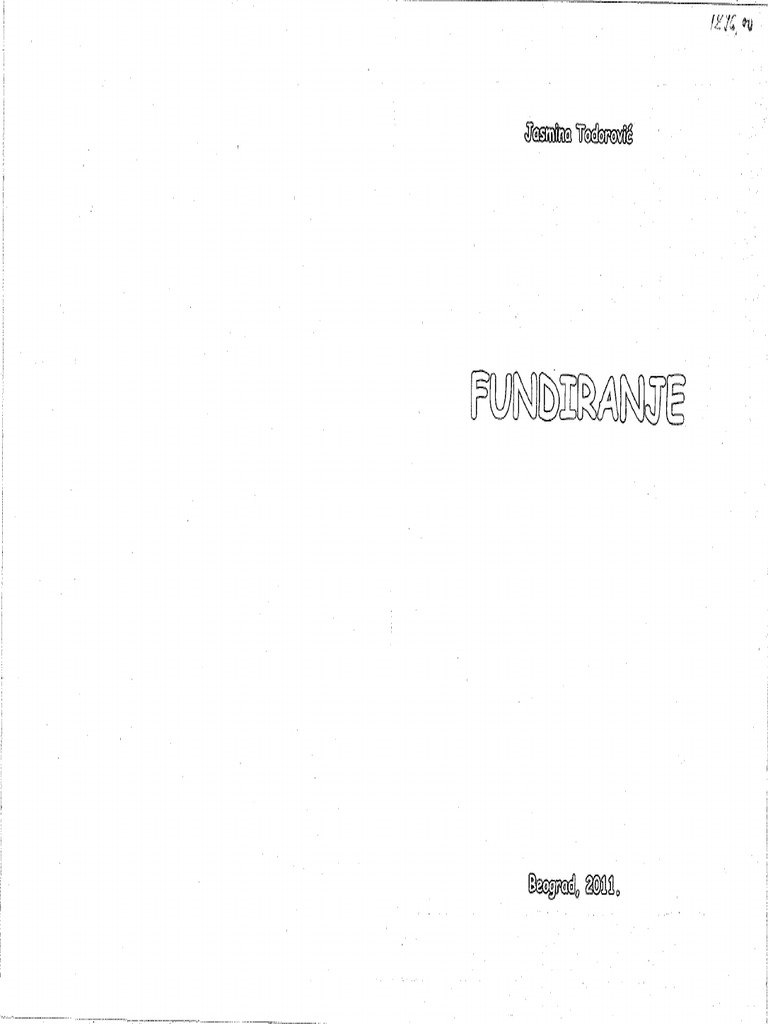 FUNDIRANJE - Jasna Todorović PDF | PDF
