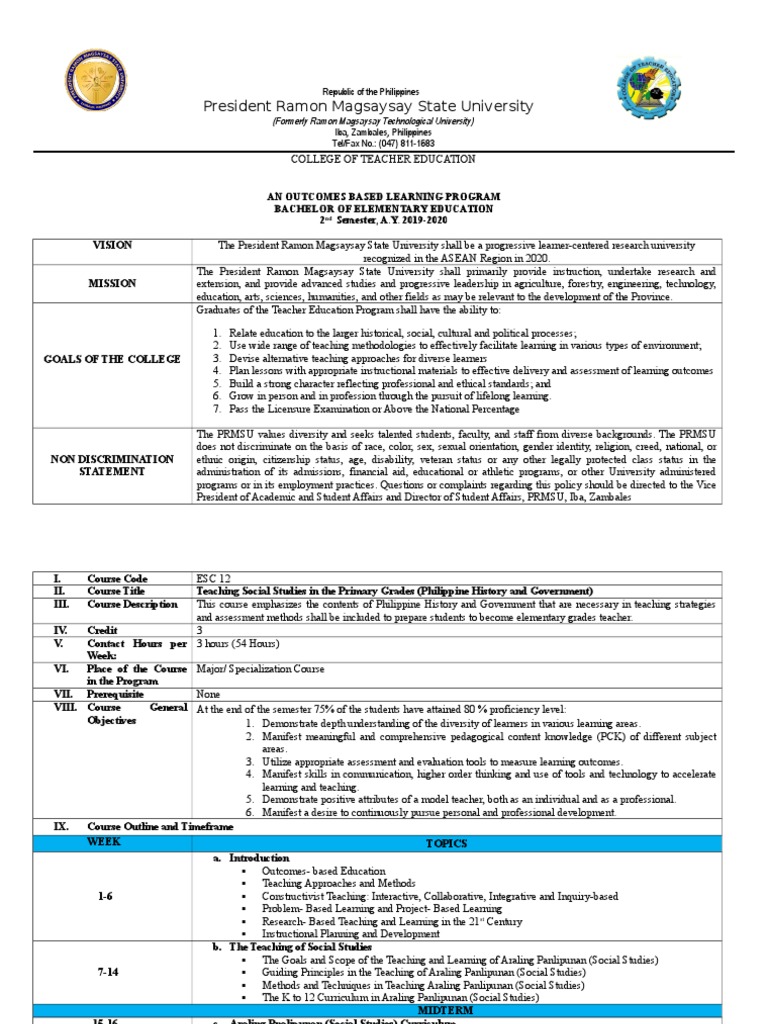 Esc12 Teaching Social Studies in Elementary Grades | PDF ...