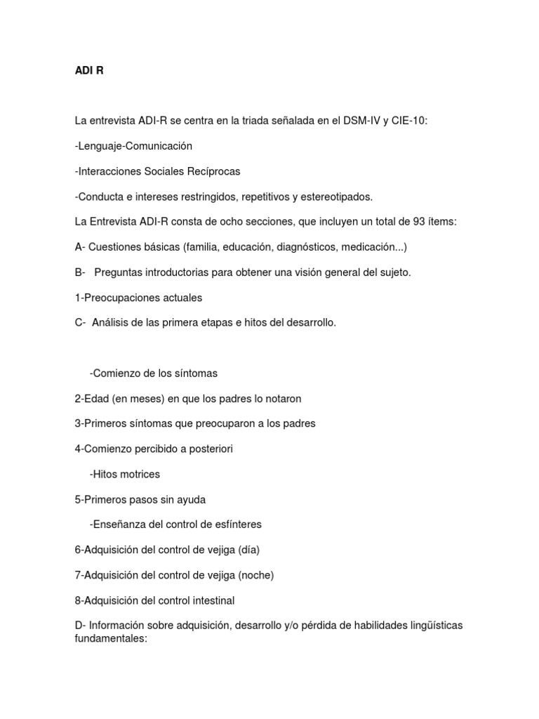 Adi R | PDF | Espectro autista | Sistema nervioso