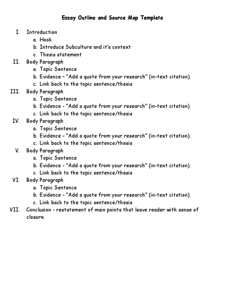 SWA 4 - MWA 2 - Outline and Source Map - Template | PDF