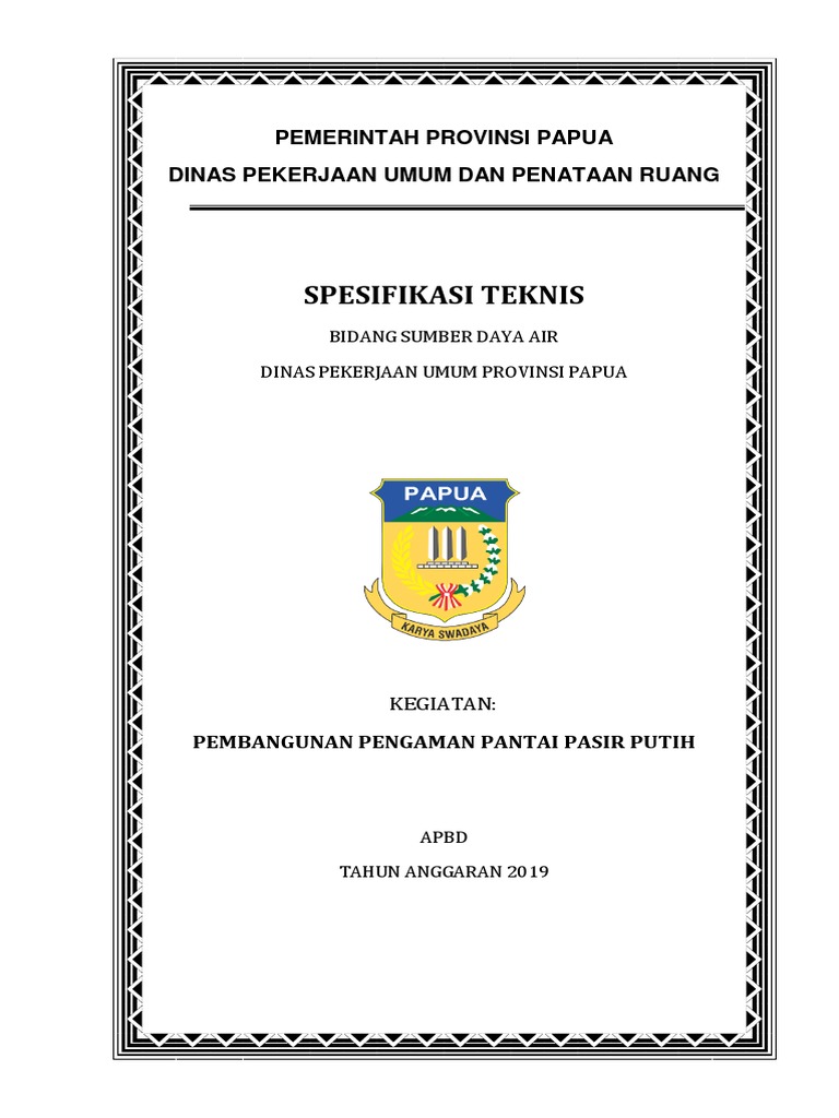 Spesifikasi Pembangunan Pengaman Pantai | PDF