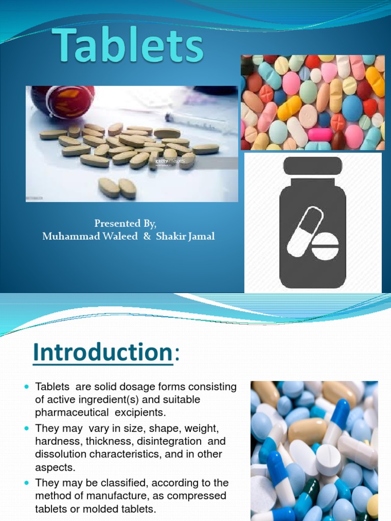 Tablets | PDF | Tablet (Pharmacy) | Pharmacology