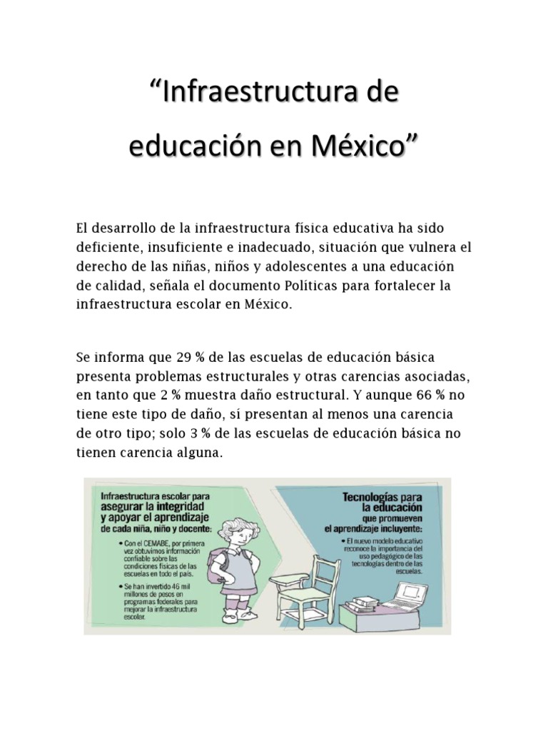 Infraestructura Educativa en Mexico | PDF