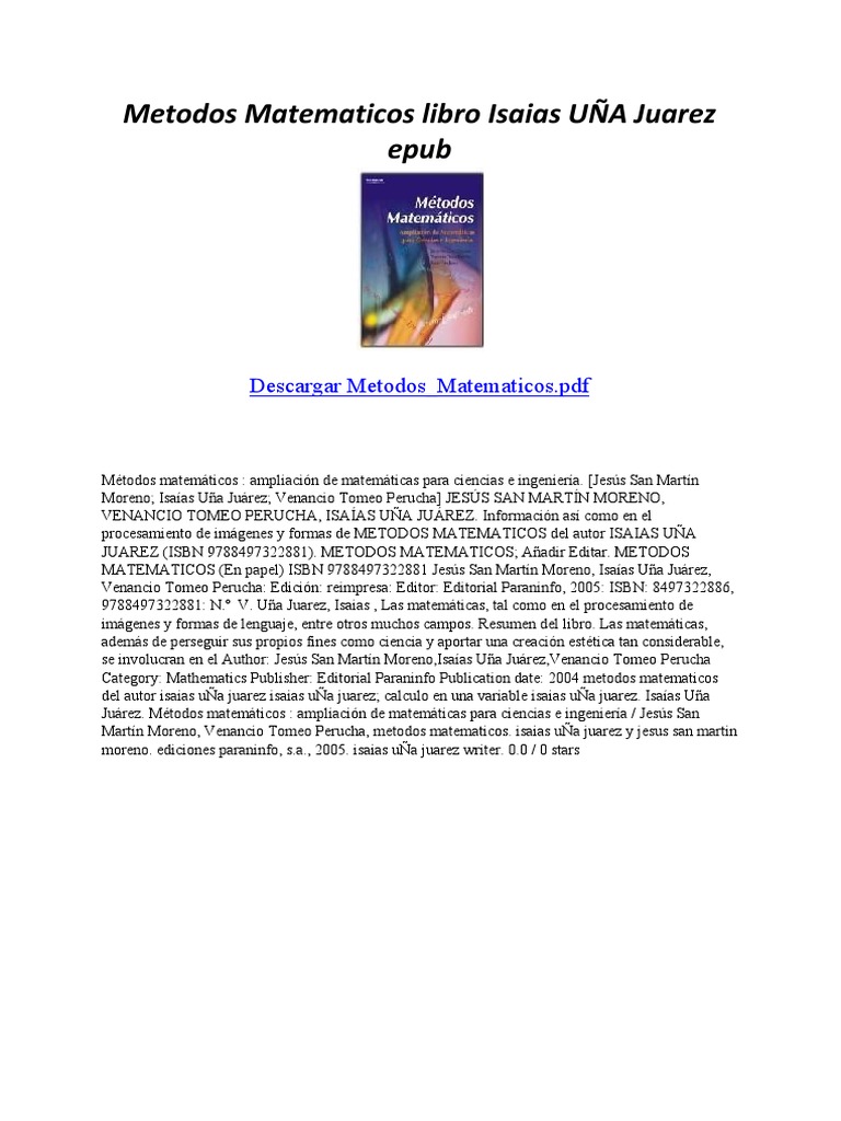 Metodos Matematicos | PDF