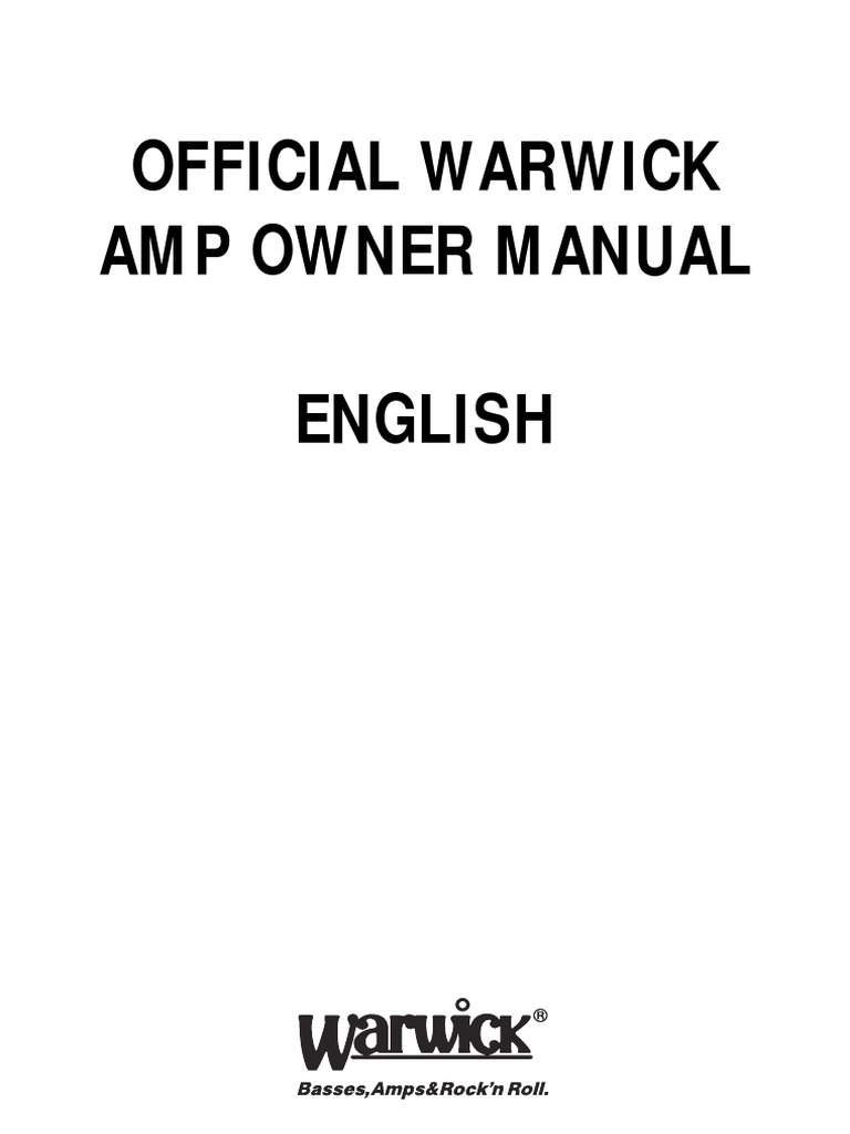 Warwick Pro Fet IV Manual 473085 | PDF | Equalization (Audio) | Electronics
