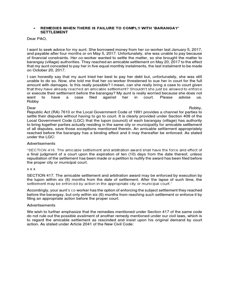 Remedies When There Is Failure To Comply With | PDF | Arbitration ...