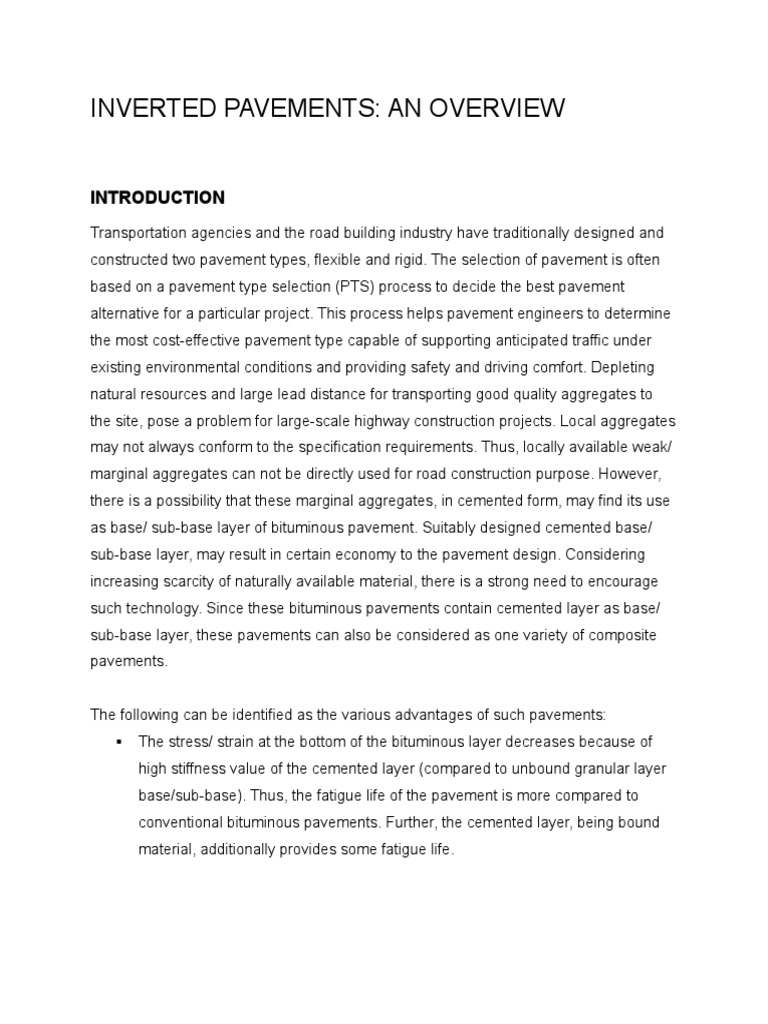 Inverted Pavements | PDF | Road Surface | Road