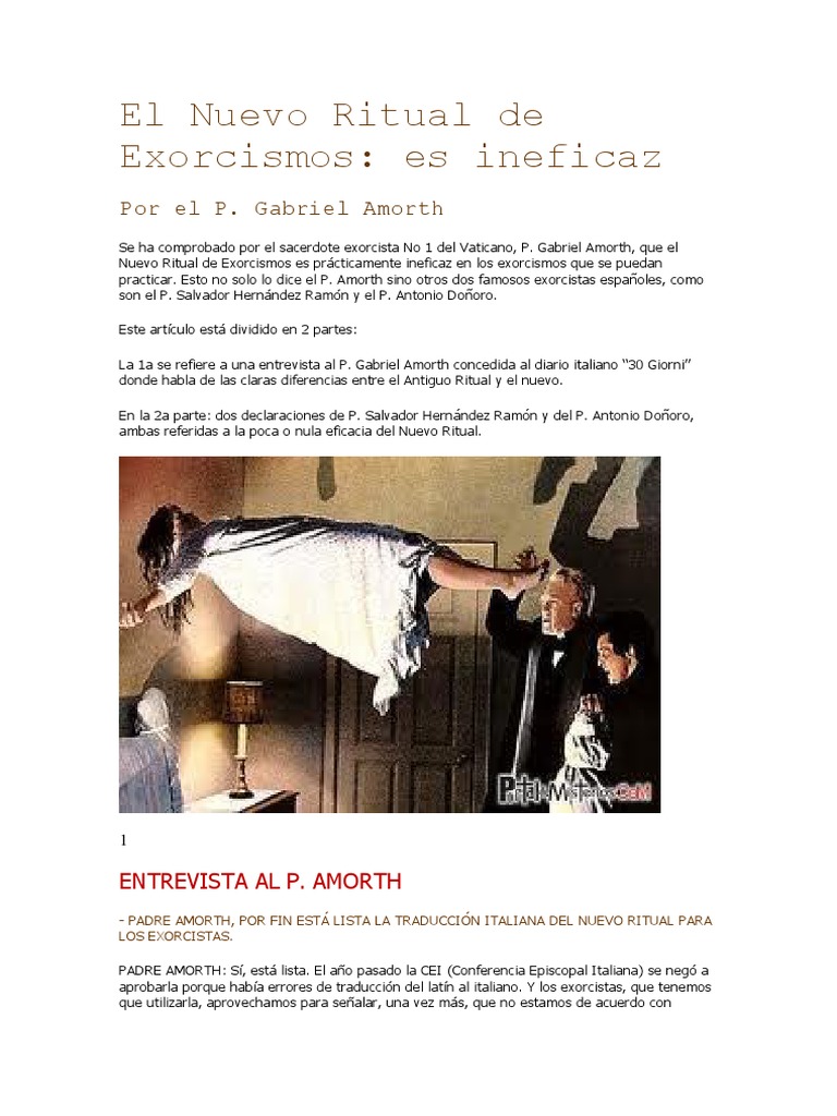El Nuevo Ritual de Exorcismos | PDF | Exorcismo | Demonios