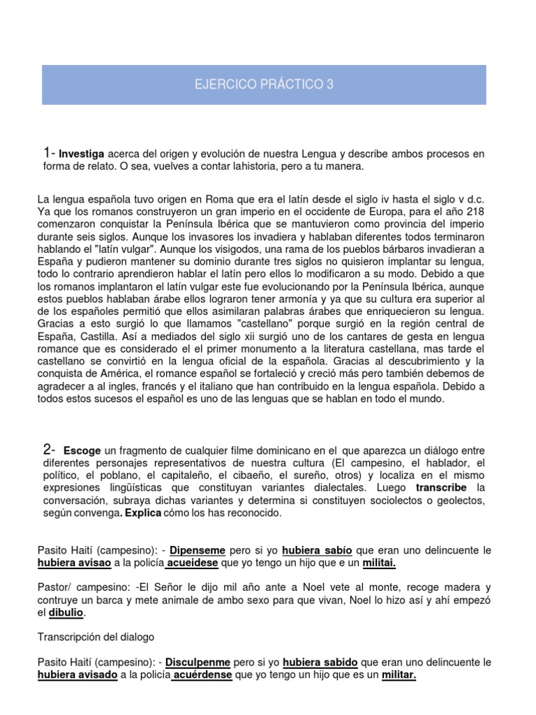 Ejercico Práctico 3 | PDF | España | latín