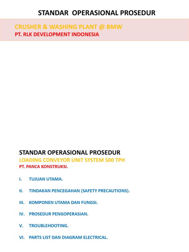Sop Loading 1000 TPH | PDF