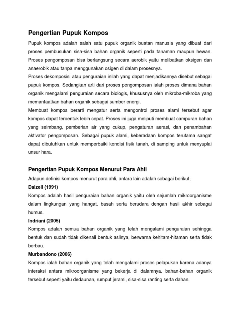 PLH XII Pupuk Kompos BAB 3 | PDF