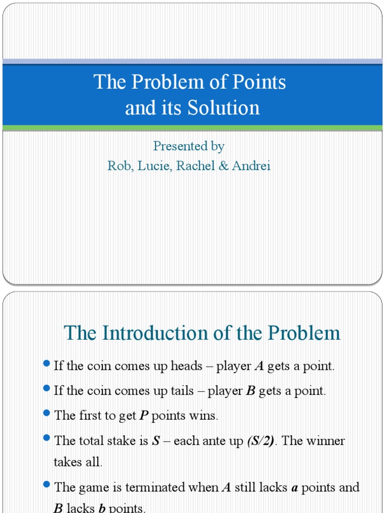 The Problem of Points - Final | PDF | Mathematics