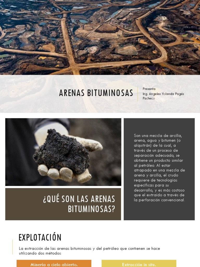 Arenas Bituminosas | PDF | Arenas petrolíferas | Asfalto