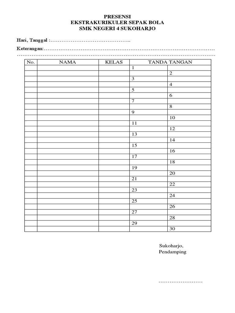 Presensi Ekstra | PDF