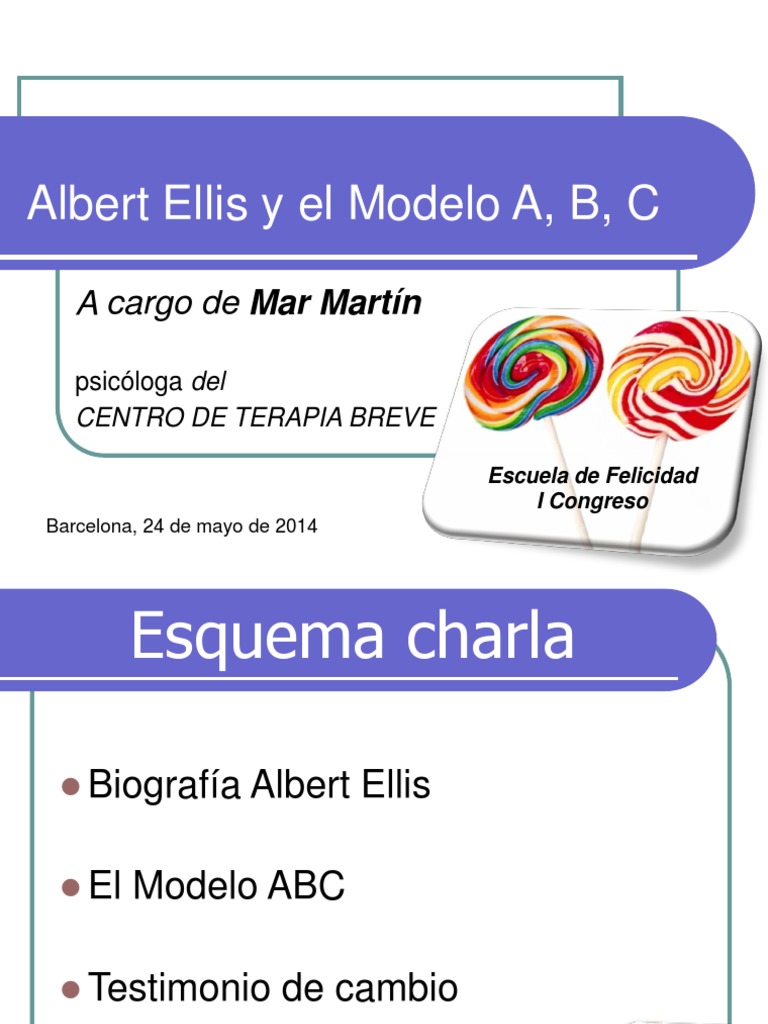 Apuntes Albert Ellis ABC | PDF | Terapia racional de comportamiento ...
