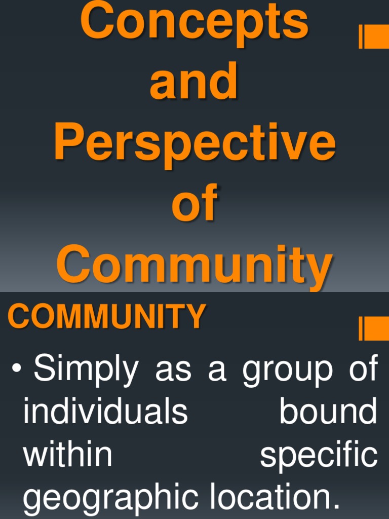 Concepts and Perspective of Community | PDF | Social Science | Deviance ...