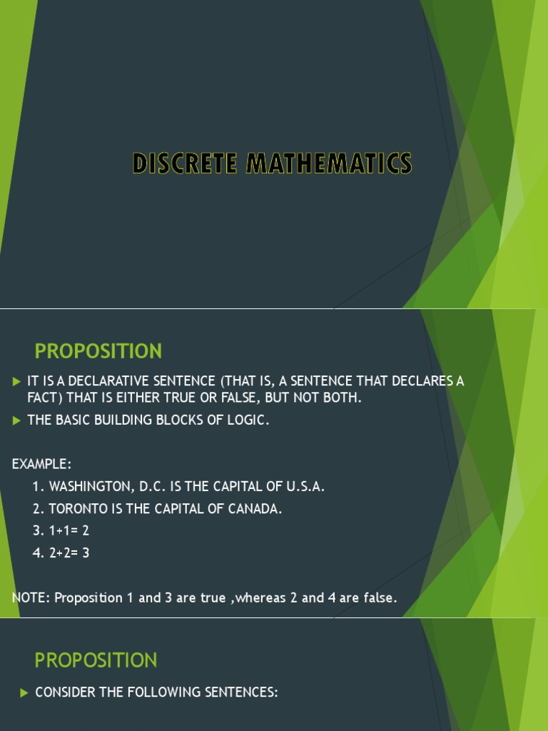 Intro to Discrete Math & Logic | PDF | Logic Gate | Bit