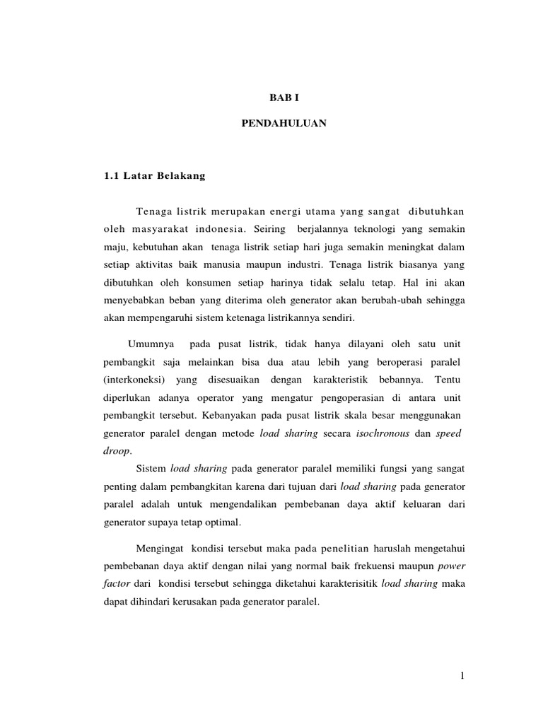 Contoh Proposal Bab 1 | PDF