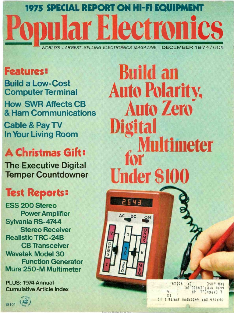 Poptronics 1974 12 PDF | PDF | Sound Recording | Sound Production