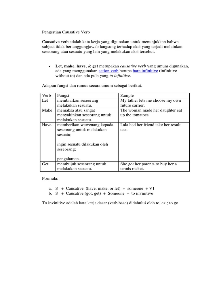 Causative Verb PDF | PDF