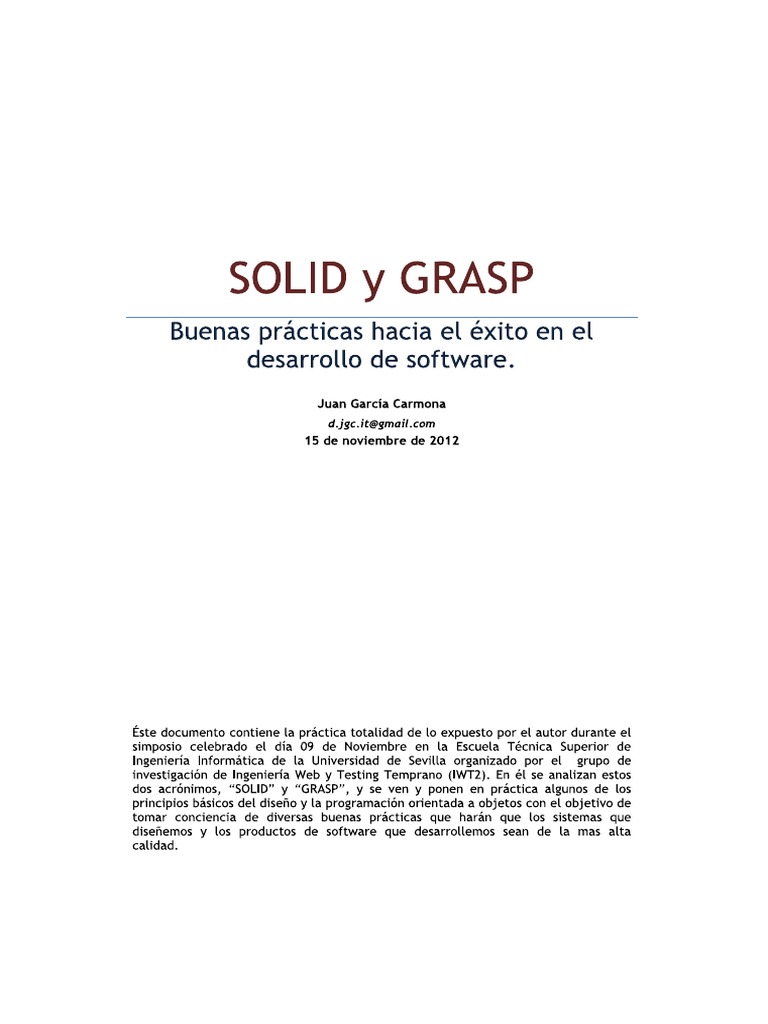SOLID y GRASP | PDF