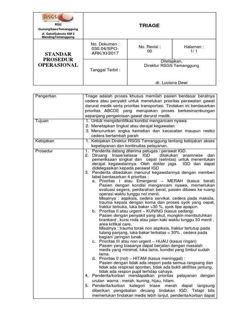 4 Spo Triage Igd | PDF