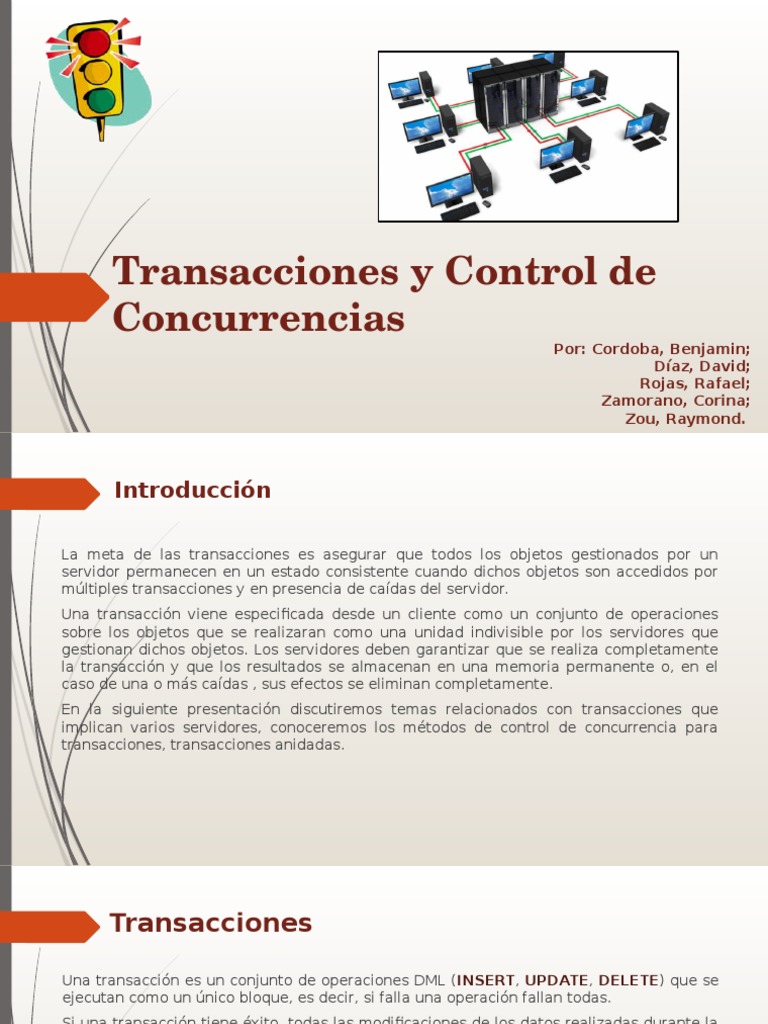 Transacciones y Control de Concurrencias | PDF | Hilo (Computación) | Objeto (informática)